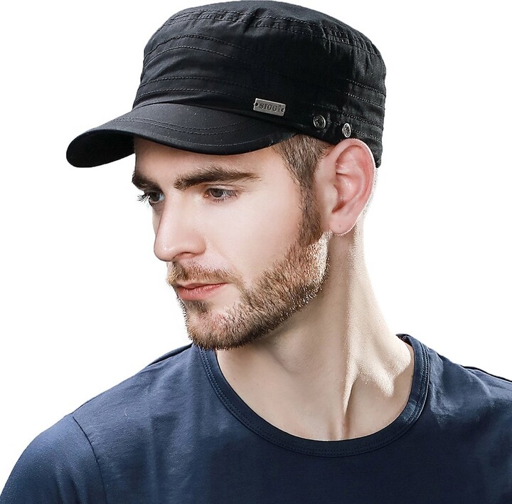 Comhats Summer Cotton Army Cap UPF 50 Cadet Cap for Mens Ladies ...