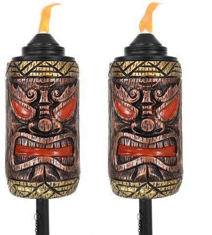 Sunnydaze Decor Sunnydaze Outdoor 3-in-1 Adjustable Height Tiki Face ...