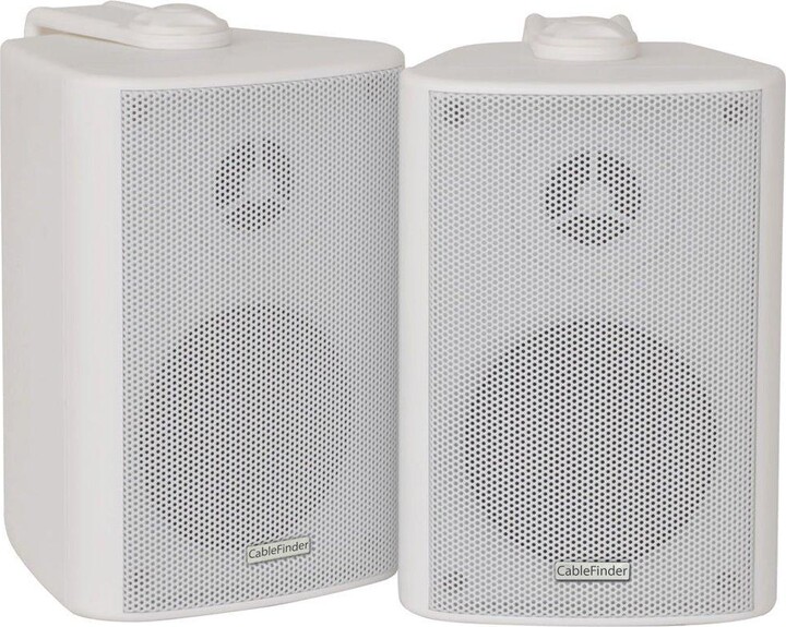 Loops 100W WiFi & Bluetooth Wall Mounted Amplifier & 4x 60W White Wall ...