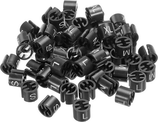 Unique Bargains Clothes Hanger Markers Size Fit Hanger Rod for Garment ...