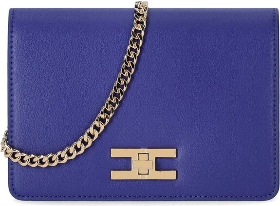 Elisabetta Franchi Logo Turn-Lock Shoulder Bag - ShopStyle