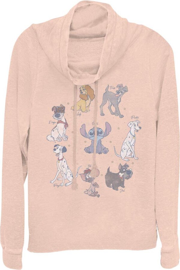 Disney Junior's Classic Multi Franchise Dogs Women's Long Sleeve Cowl ...