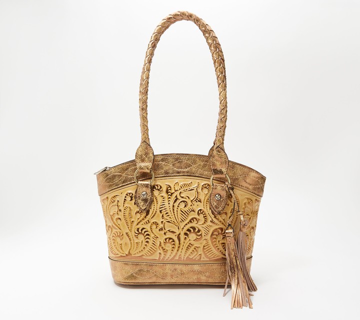 Patricia Nash Leather Burnished Tool Zorita Satchel - ShopStyle