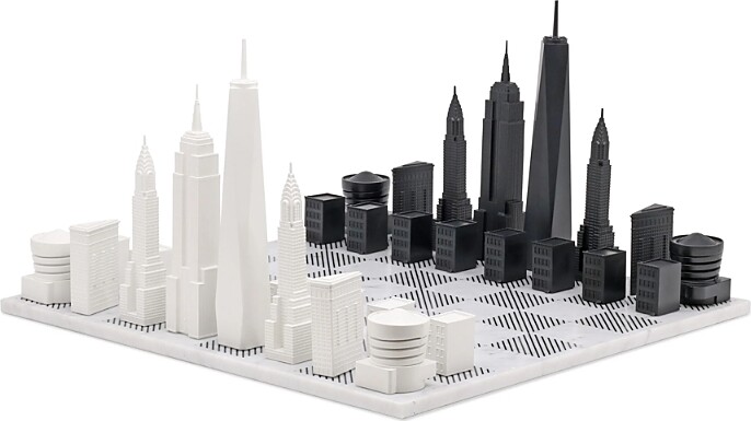 Skyline Chess Acrylic Chess Set New York Edition with Marble Hatch ...