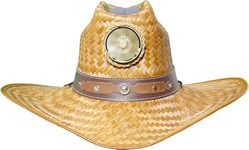KOOL BREEZE SOLAR HAT Cowboy with Band Solar Hat - Sun Hat with Fan ...
