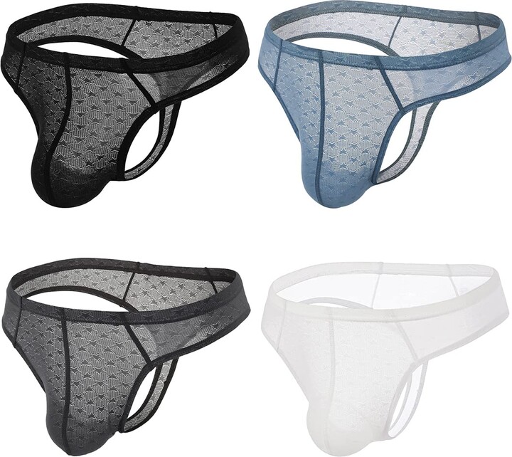 Arjen Kroos Men's Sexy Low Rise Thong See Through Underwear - ShopStyle ...