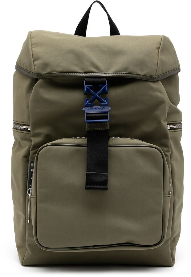 Off-White Arrows leather-trim backpack - ShopStyle