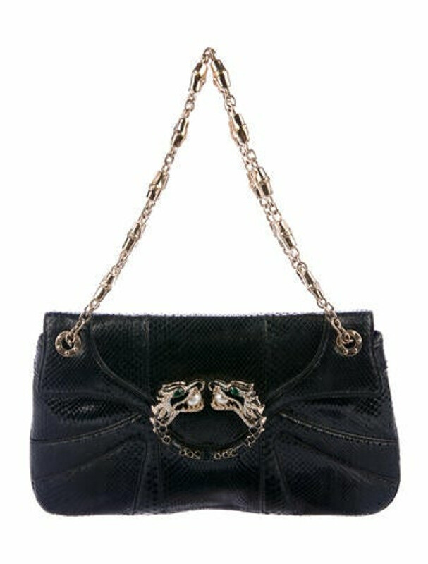 Gucci Snakeskin Shoulder Bag Black - ShopStyle