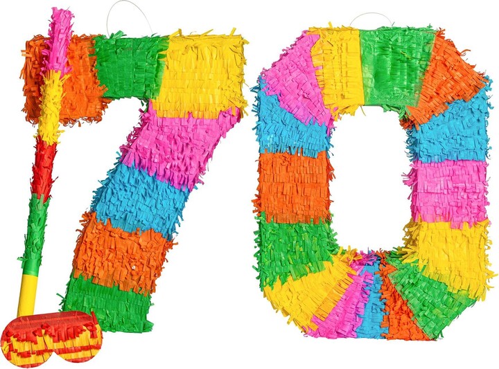 Fax Potato Pinata Set with Stick & Blindfold 70th Birthday ...