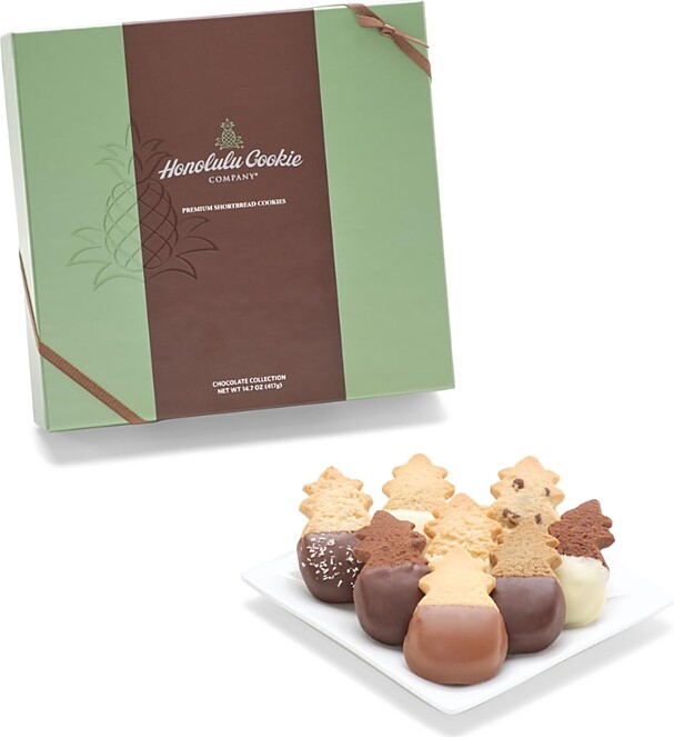 Honolulu Cookie Company Premium Shortbread Cookies Chocolate Collection ...