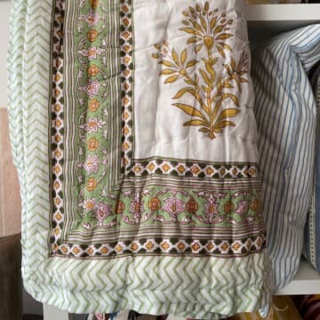 Block Print Quilt Reversible Block Print Cotton Quilt - ShopStyle