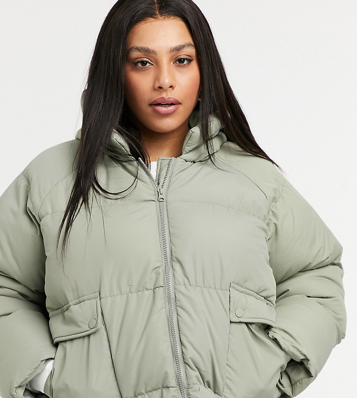 Threadbare Curve tulip oversized padded jacket - ShopStyle