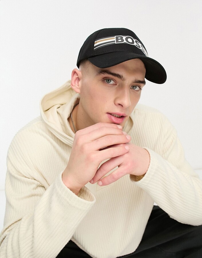 BOSS ORANGE Zed Iconic logo baseball cap in black - ShopStyle Hats