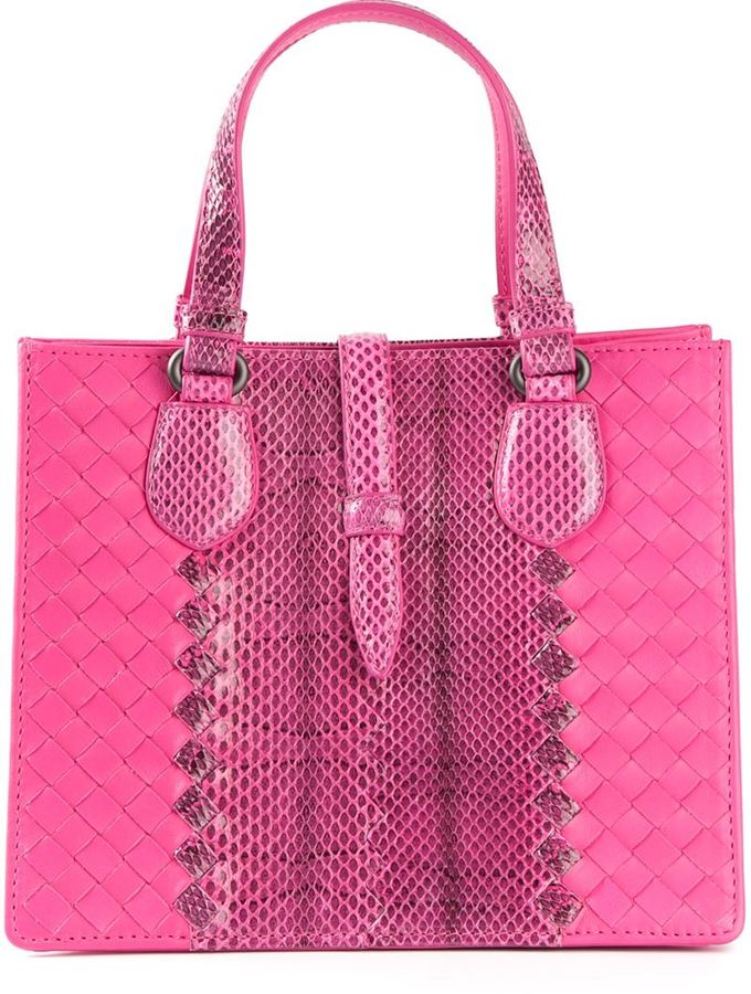 Bottega Veneta python print shopper - ShopStyle Tote Bags