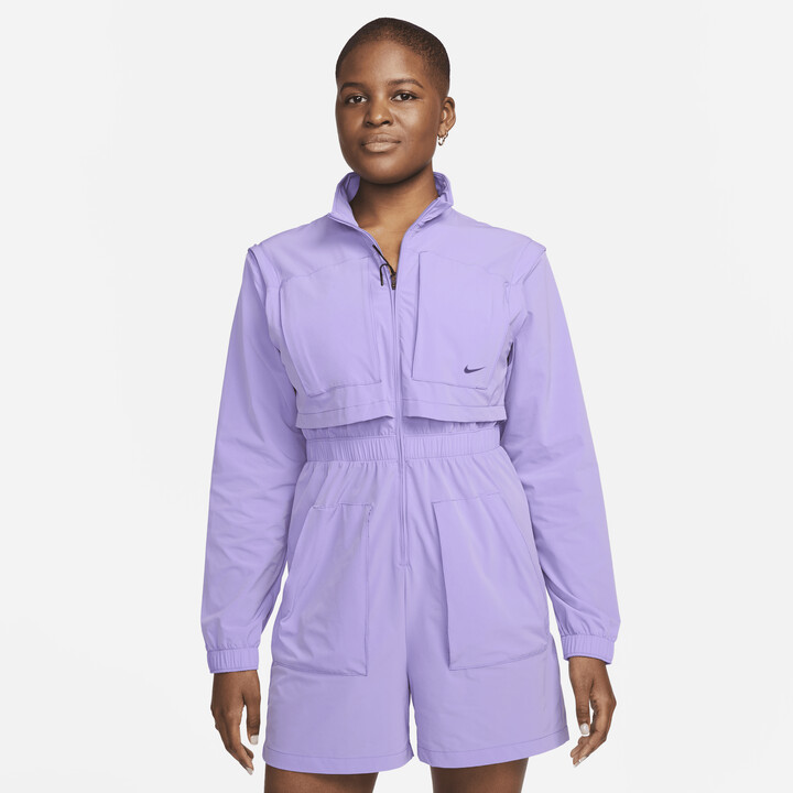 Nike Women's Dri-FIT City Ready Bliss Training Jumpsuit in Purple ...