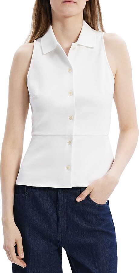 Theory Sleeveless Peplum Top - ShopStyle