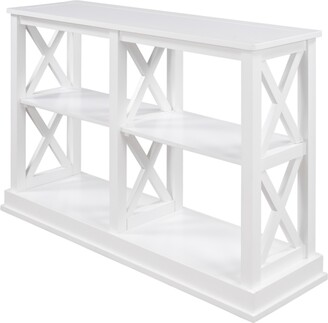 Simplie Fun Console Table with 3-Tier Open Storage Spaces and " Legs ...