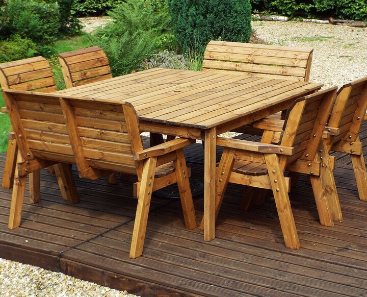 Charles Taylor Trading Four Seater Square Table Set (with chairs and ...