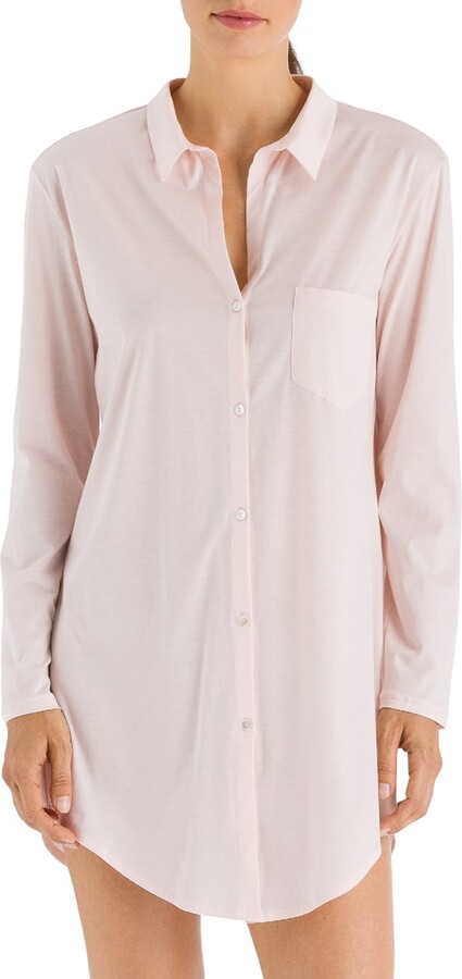 Hanro Cotton Deluxe Boyfriend Sleepshirt - ShopStyle Nightgown ...