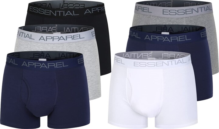 The Essentials Wardrobe Mens TEW 6 Pack Mens Boxer - 2X Large ...
