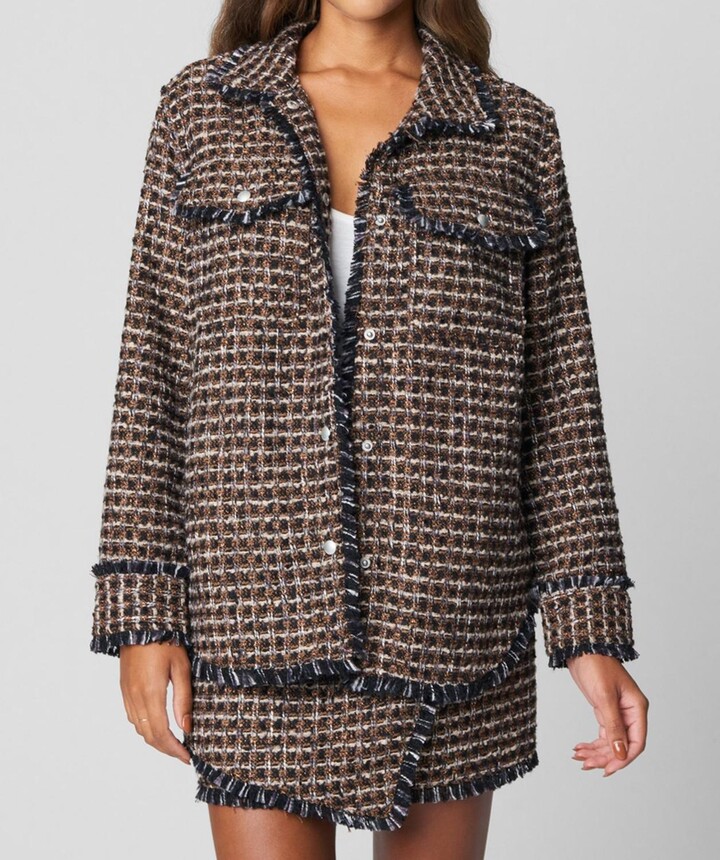 Blank NYC Plaid Tweed Shacket in Retrograde Plaid - ShopStyle Casual ...