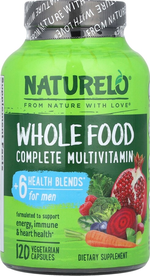 Naturelo Whole Food Complete Multivitamin For Men - 120 Vegetarian ...