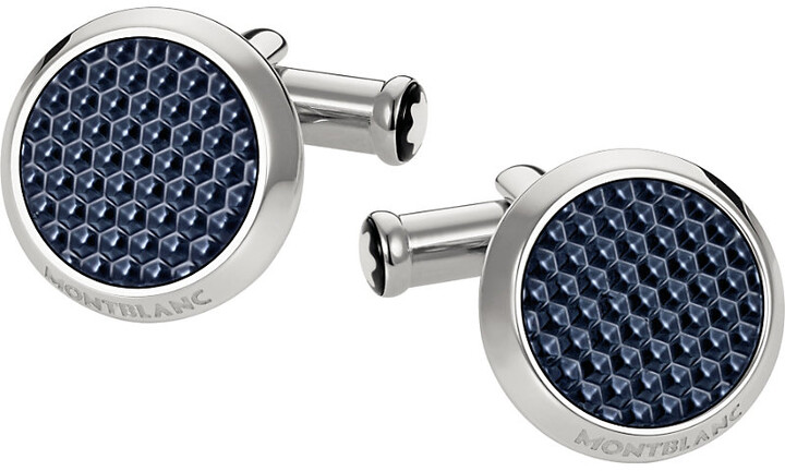 Montblanc Mens Silver Iconic Cufflinks - ShopStyle