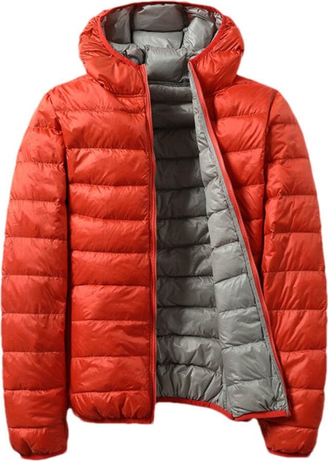 Generic Double-Sided Down Parka Basic Winter Jacket fleece Hooded Coat ...