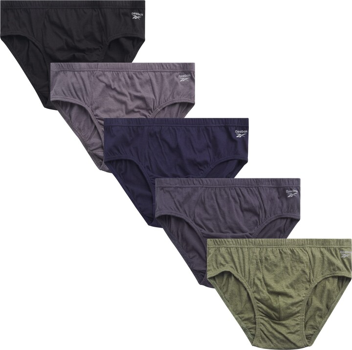 Reebok Men’s Underwear – Low Rise Briefs with Contour Pouch (5 Pack ...