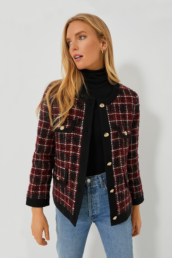 Anine Bing Cherry Plaid Lydia Jacket - ShopStyle