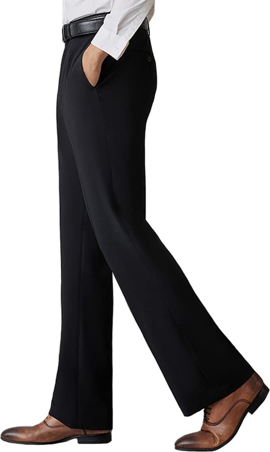 HAORUN Men Bell Bottom Pants Vintage 60s 70s Flare Formal Dress ...