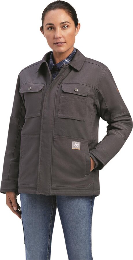 Ariat Female Rebar DuraCanvas Sherpa-Lined Coat Rebar Grey XX-Large ...