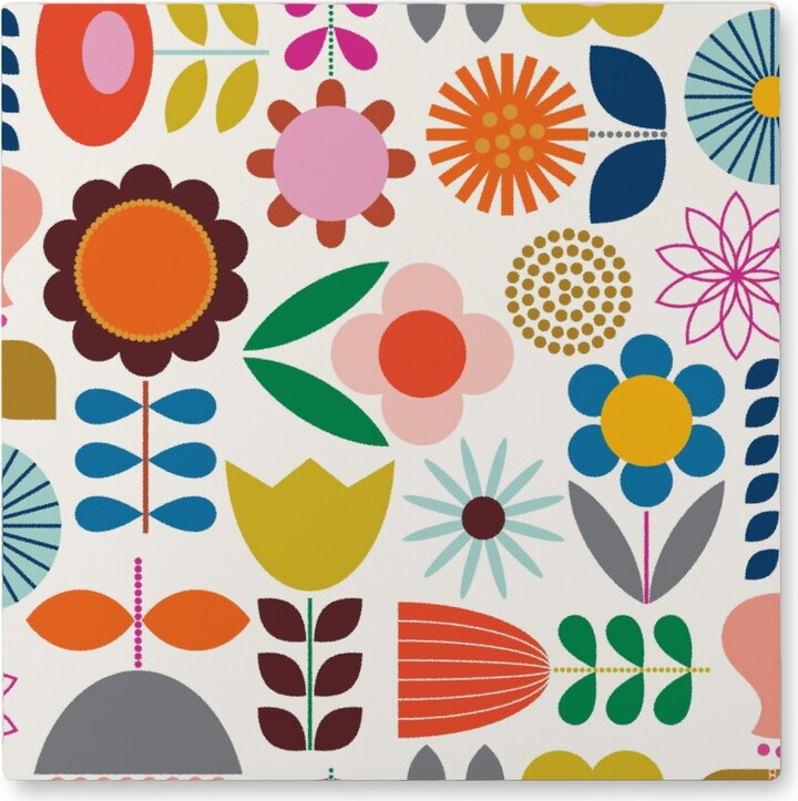 Shutterfly Metal Photo Tiles: Mod Scandinavian Garden - Multi, 8x8 ...