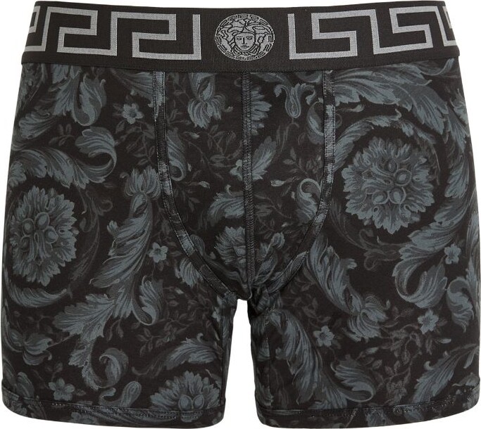 Versace Baroque Low-Rise Trunks - ShopStyle Boxers