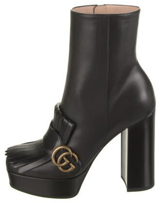 Gucci Marmont Double G Logo Boots - ShopStyle