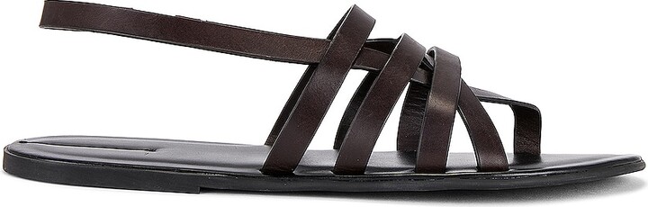 The Row Line Sandal in Chocolate - ShopStyle