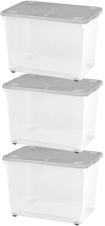 Wham Set Of 3 80L Wheeled Boxes With Folding Lid - 80 Litre - ShopStyle