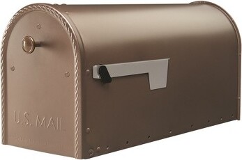 Architectural Mailboxes Edwards Post Mount Mailbox Bronze: Steel ...