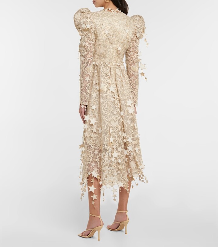 Zimmermann Celestial Zodiac Star tulle midi dress - ShopStyle