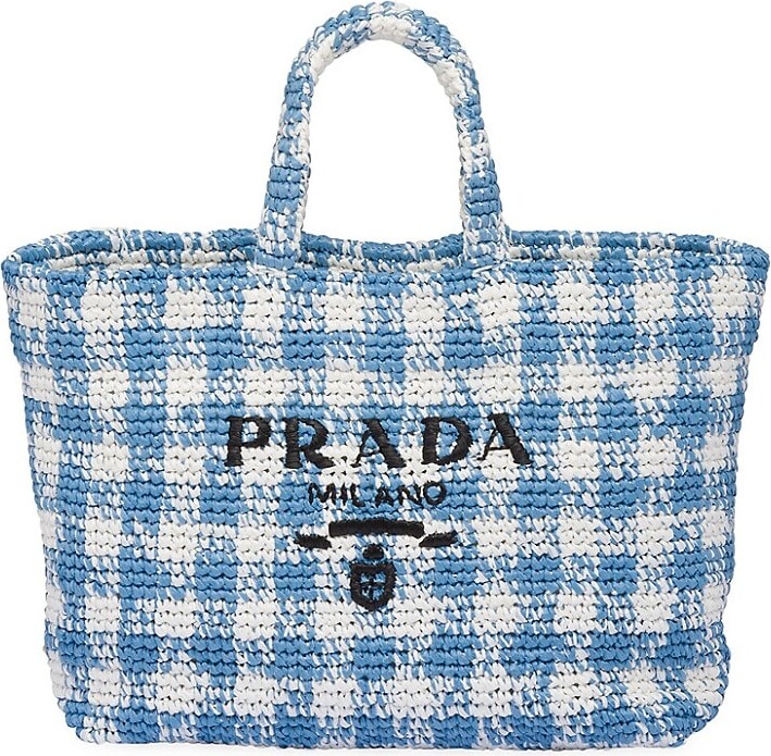 Prada Large Raffia Tote Bag - ShopStyle