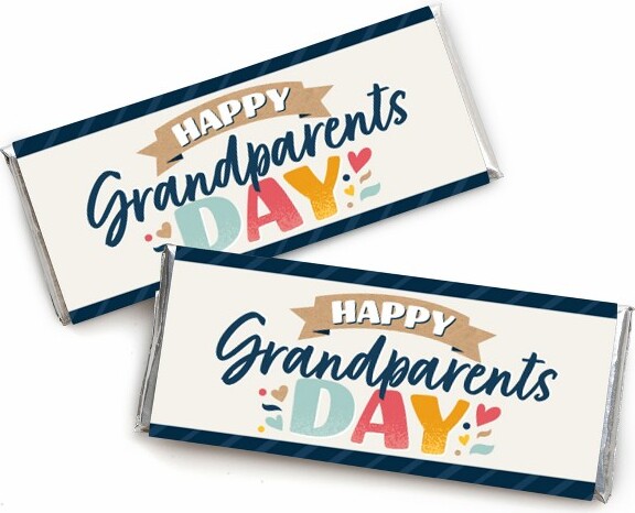 Big Dot of Happiness Happy Grandparents Day - Candy Bar Wrapper Grandma ...