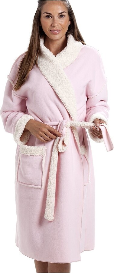 Camille Womens Luxury Super Soft Fleece Deep Pile Bathrobes 10-12 Stay ...