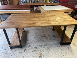 Etsy Solid Style 3 Wood Desk - Butcher Block Solid Sustainably Sourced ...