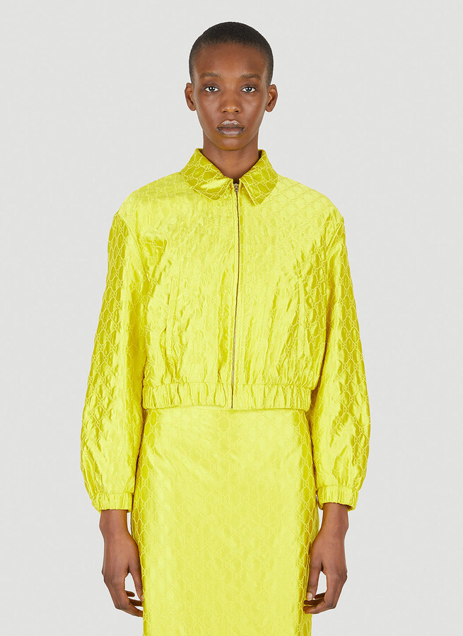 Gucci GG Bomber Jacket in Yellow - ShopStyle