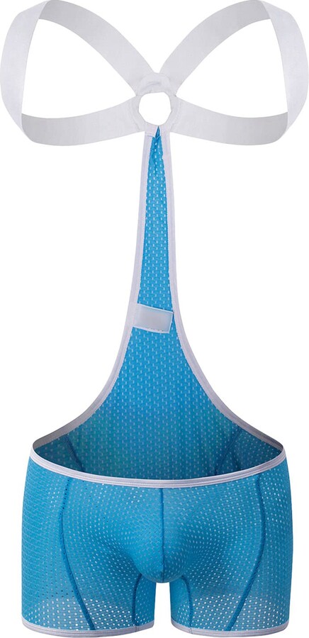 Generic Men's Mesh Wrestling Singlet Bodysuit See Through One-Piece ...