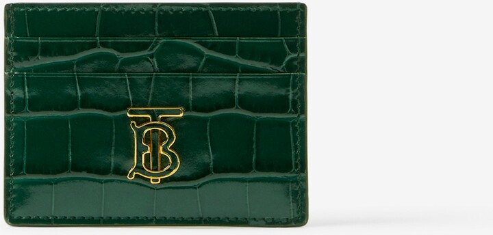 Burberry Embossed Leather TB Card Case - ShopStyle