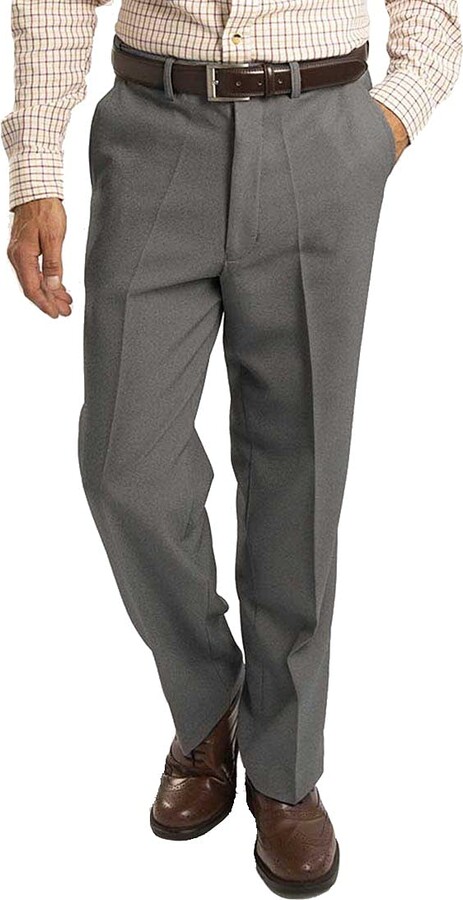 Trouser Master Mens Elasticated Waist Trousers Smart Formal Trousers ...