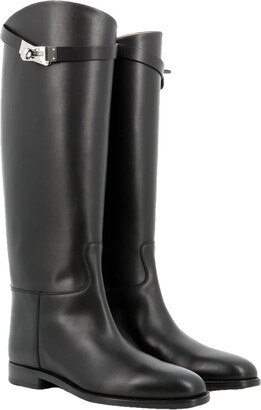 Hermes Jumping leather riding boots - ShopStyle
