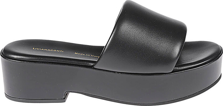 Leather platform mules - ShopStyle