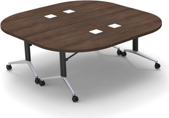 The Twillery Co. Albin 8 Person Conference Meeting Tables with 8 Chairs ...